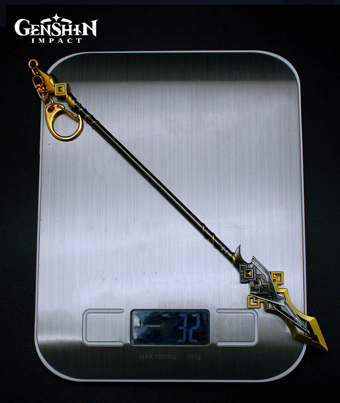 Genshin Zhongli Weapon Keychain Vortex Vanquisher 22cm – GenshinFans