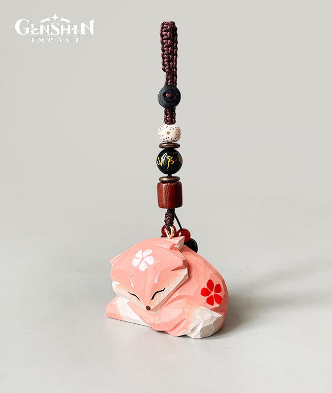 Genshin Yae Miko Fox Woodcraft Elegant Woven Keychain – GenshinFans