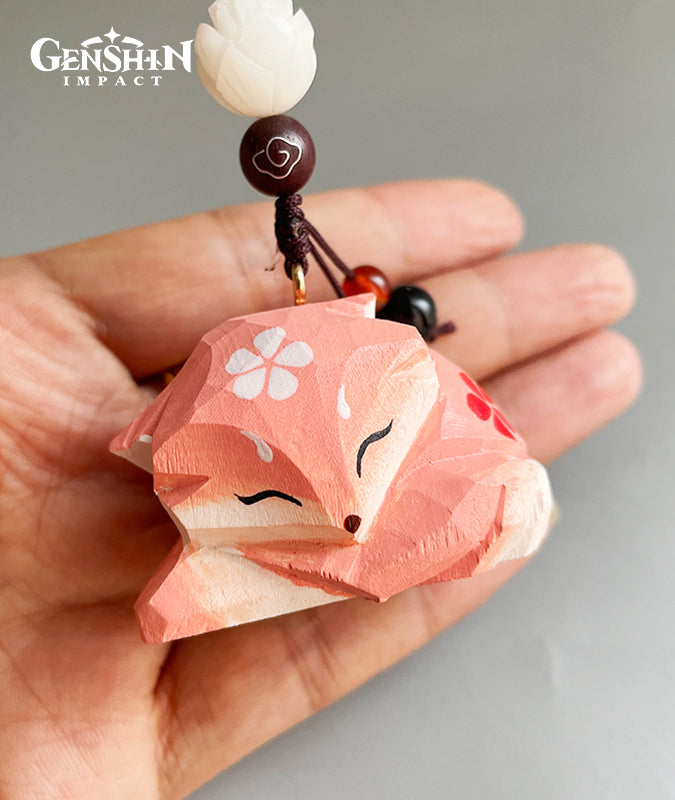 Genshin Yae Miko Fox Woodcraft Elegant Woven Keychain – GenshinFans