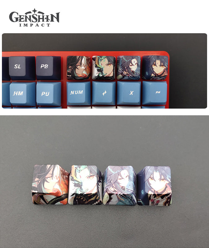 Genshin Keycaps for Keqing and Xiao Artisan Keyboard Caps – GenshinFans
