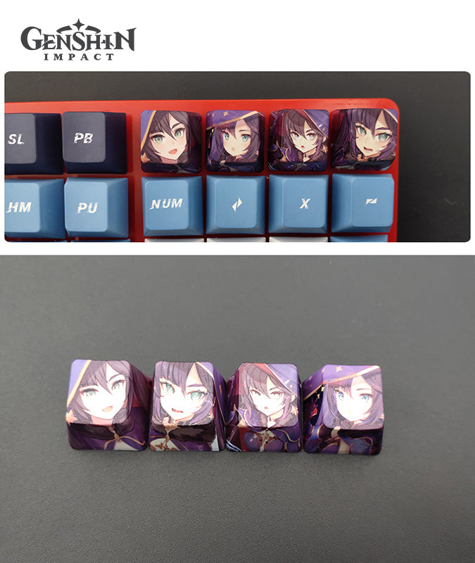 Genshin Keycaps for Keqing and Xiao Artisan Keyboard Caps – GenshinFans