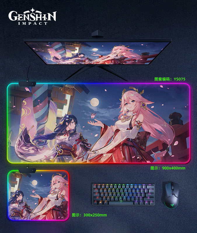 Genshin Impact Zhongli Xiao RGB Mouse Pad – GenshinFans