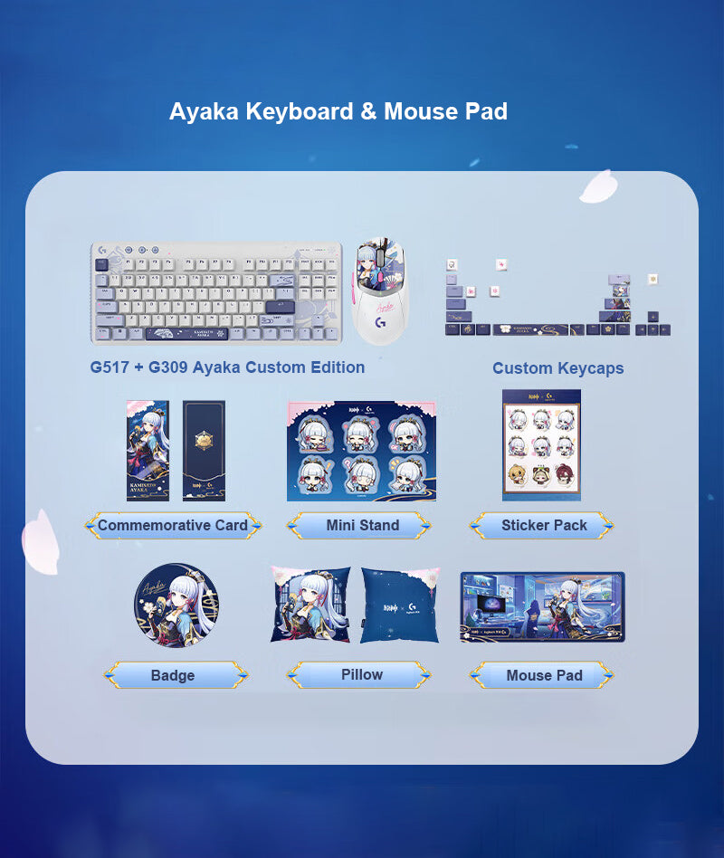 Logitech Genshin Ayaka Gaming Keyboard & Mouse Gift Box – GenshinFans