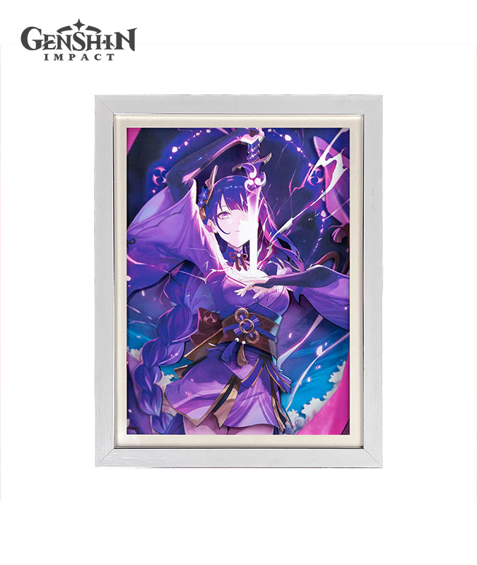 Genshin Raiden Shogun Painting 3D Wall Art Decoration – GenshinFans