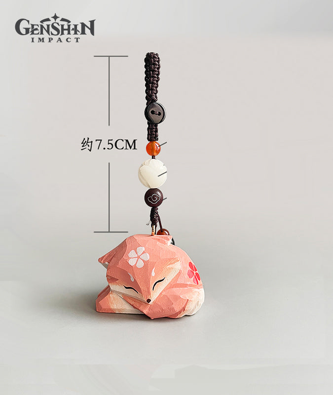 Genshin Yae Miko Fox Woodcraft Elegant Woven Keychain – GenshinFans