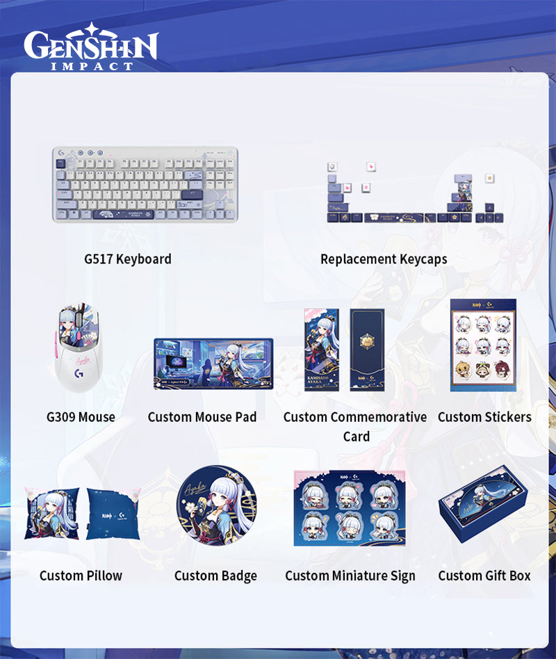 Logitech Genshin Ayaka Gaming Keyboard & Mouse Gift Box – GenshinFans