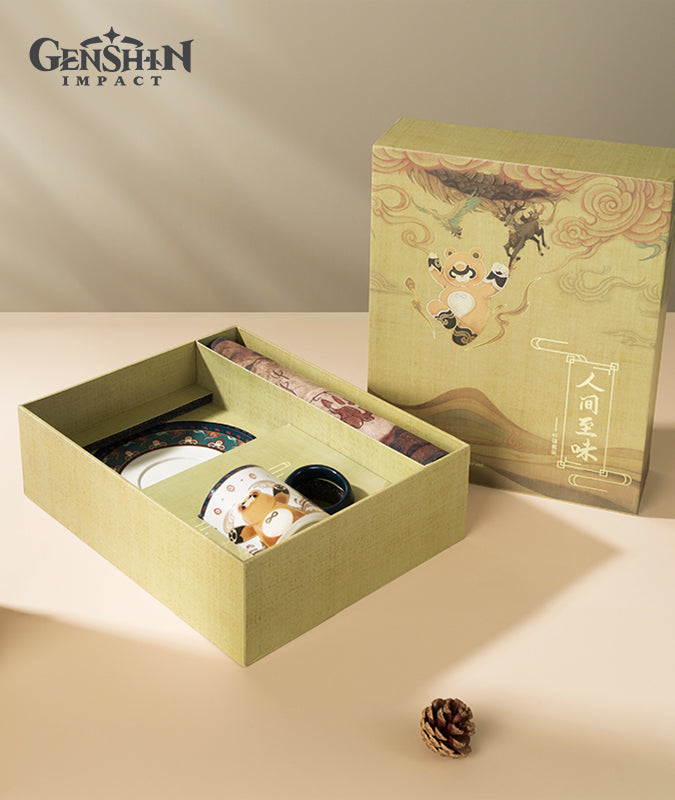 Xiangling Guoba Cup and Saucer Set Official Merch – GenshinFans