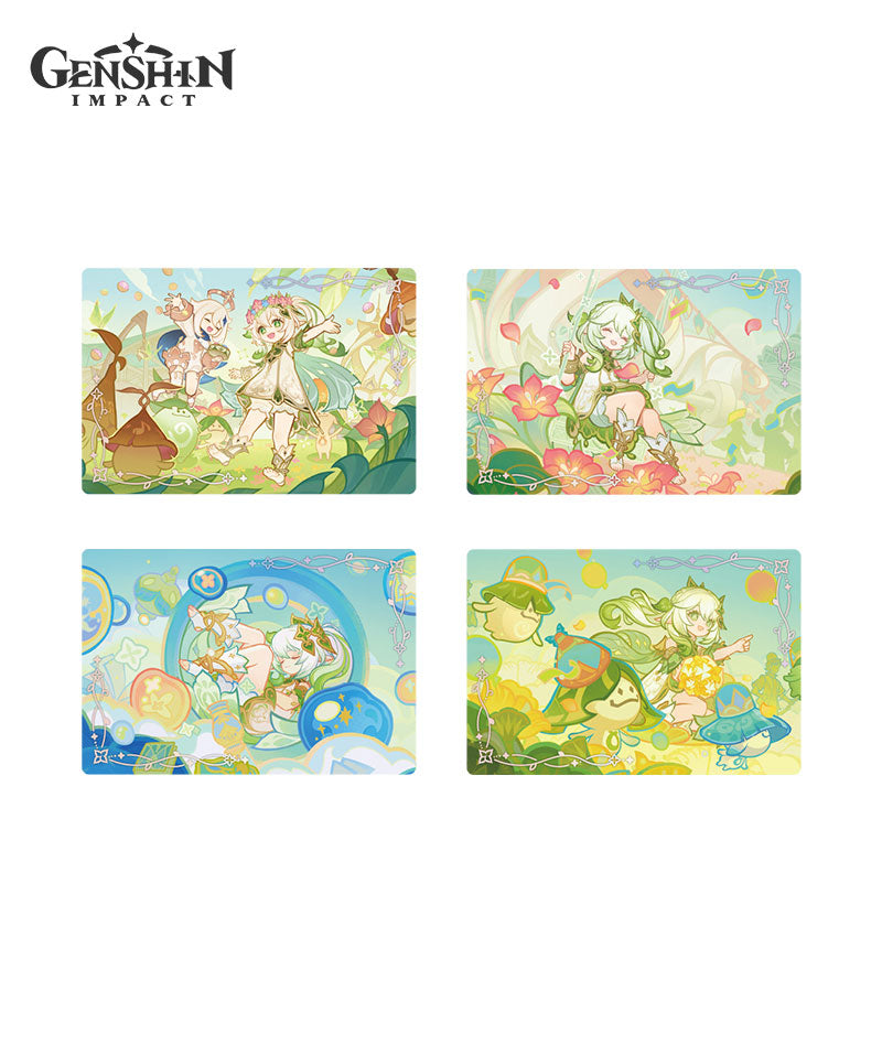 Official Genshin Nahida Badge & Collectible Card Set – GenshinFans