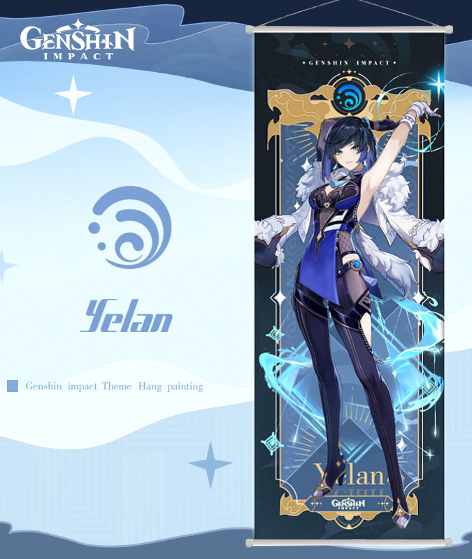 Liyue Character Hanging Wall Scroll Poster Home Decor Hutao Xiao ...